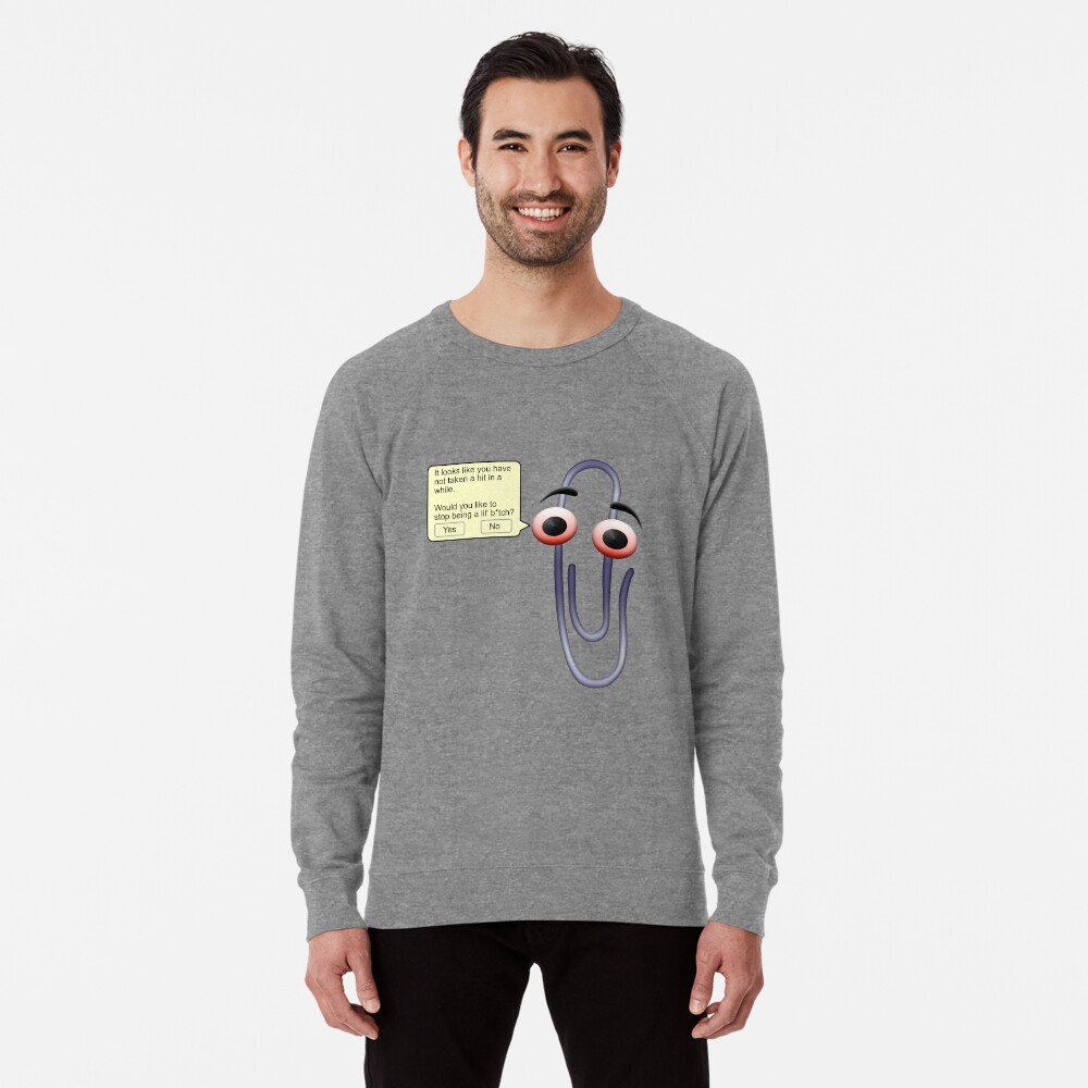 "Clippy Stoned" Sticker for Sale by aribluestein | Redbubble