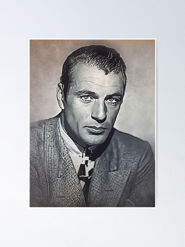 "Gary Cooper Art - oil paint - D60" Poster for Sale by DecoWords ...