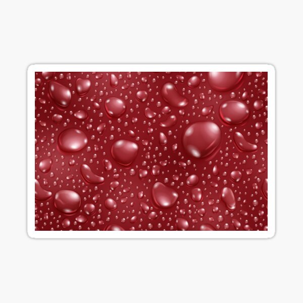 "Abstract Red Water Drops Pattern" Sticker for Sale by RepublicOfFire ...