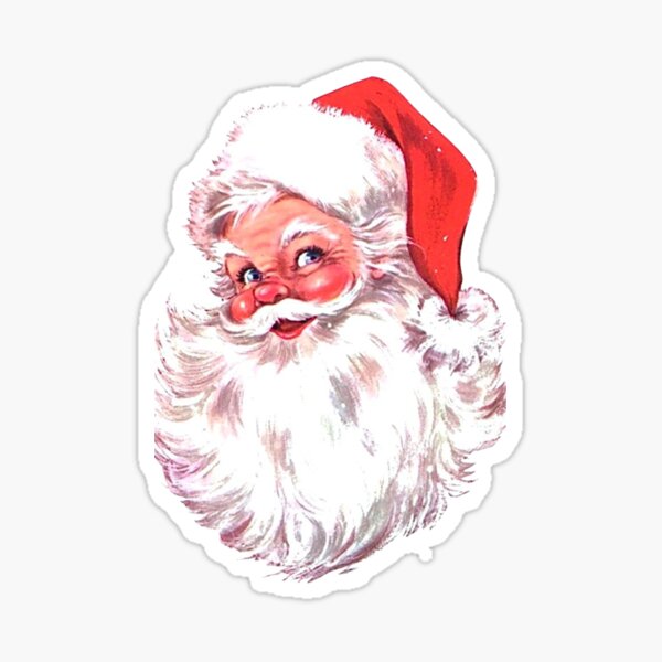 "vintage pink santa claus" Sticker for Sale by FROMmetoyou1 | Redbubble