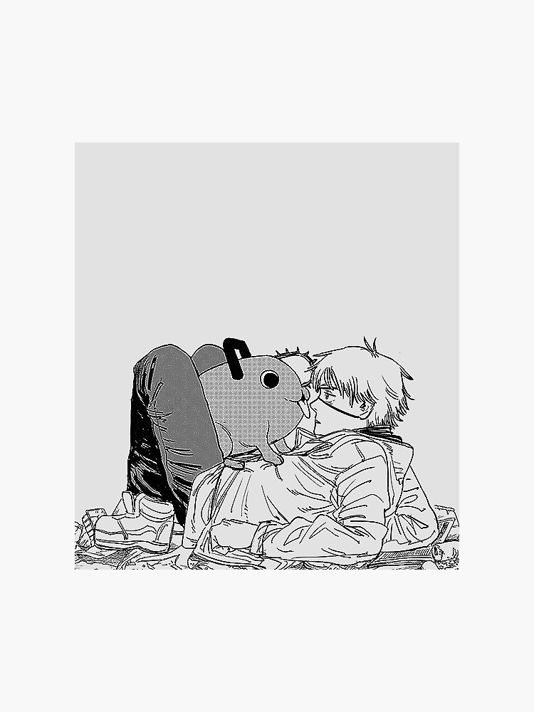 "Chainsaw man denji and pochita manga panel" Sticker for Sale by ...