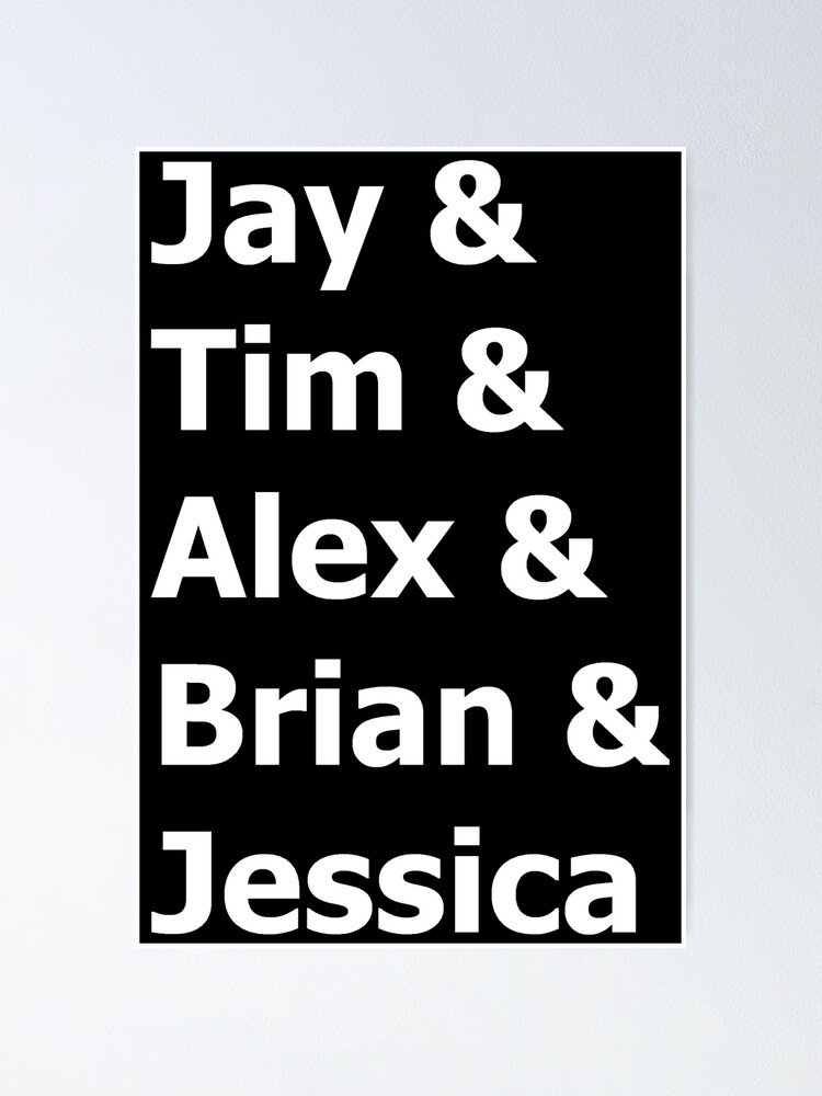 "Jay&Tim&AlexBrian&Jessica Marble Hornets (White)" Poster for Sale by havensea | Redbubble