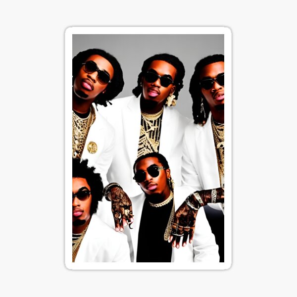 "Migos rap music painting " Sticker for Sale by YoutubeJarred | Redbubble