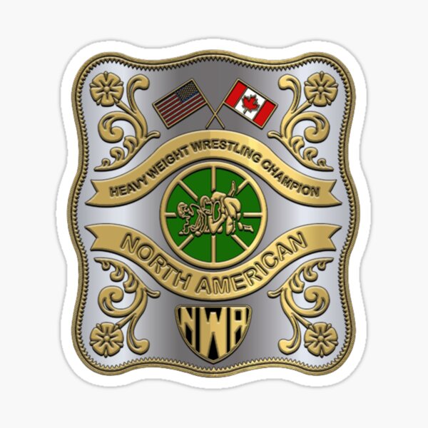 "North American Wrestling Championship Belt" Sticker for Sale by Saint ...