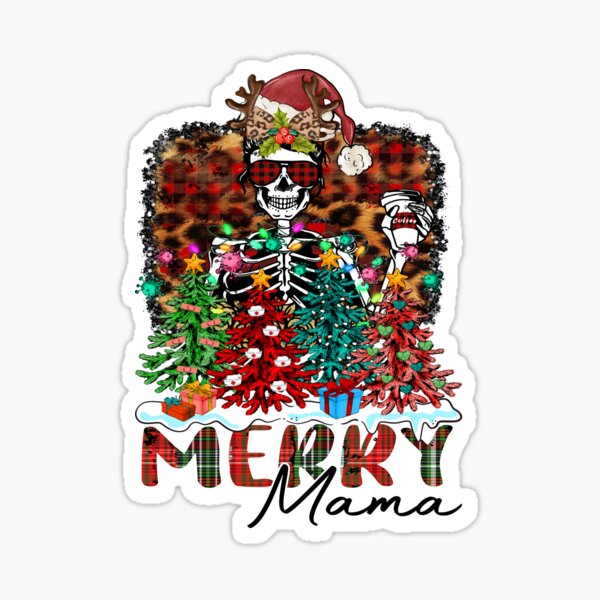 "Merry Mama Christmas Gift For Mam" Sticker for Sale by netdota | Redbubble