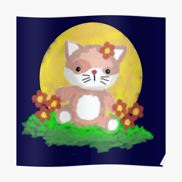 "Fluffy cat" Poster for Sale by BNK1981 | Redbubble
