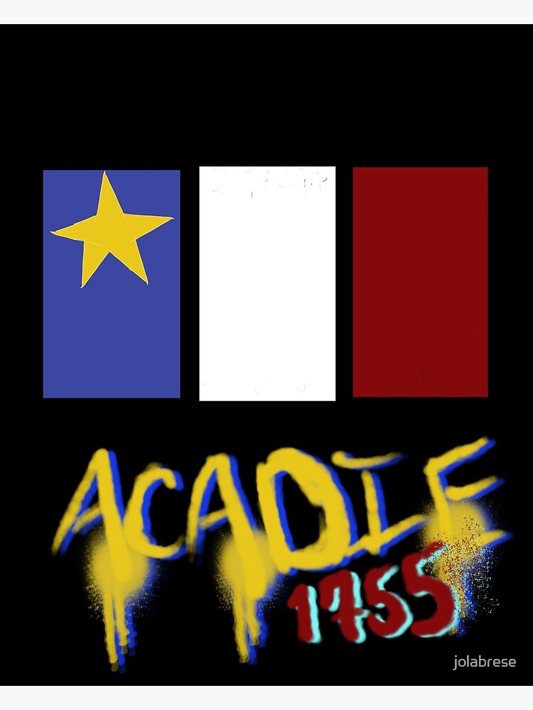 Póster «Bandera de Acadien con texto de Acadie 1755 debajo - Acadian ...
