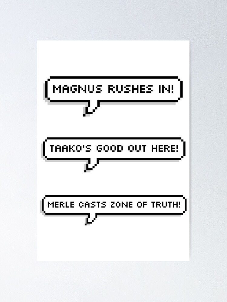 "Magnus, Taako, Merle Quotes The Adventure Zone" Poster for Sale by ...
