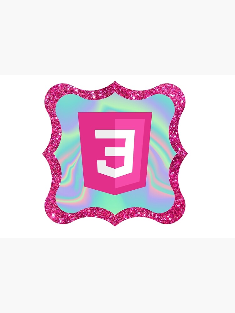 "pink CSS glitter sticker" Poster for Sale by Salma-arts | Redbubble