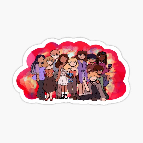 "kotlc gang (background)" Sticker for Sale by beachdaisiess | Redbubble