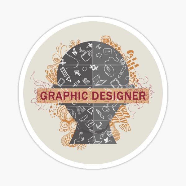 "Graphic designer sticker" Sticker for Sale by Camayy | Redbubble