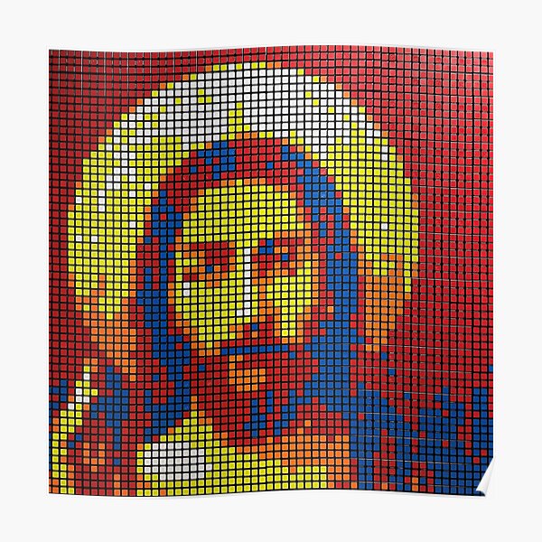 "Jesus Christ Rubik's cubes mosaic" Poster for Sale by Speedmosaic ...