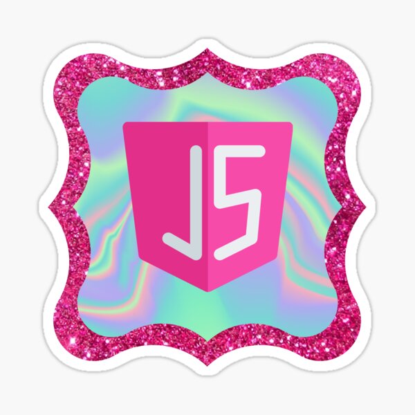 "pink JavaScript glitter sticker" Sticker for Sale by Salma-arts ...