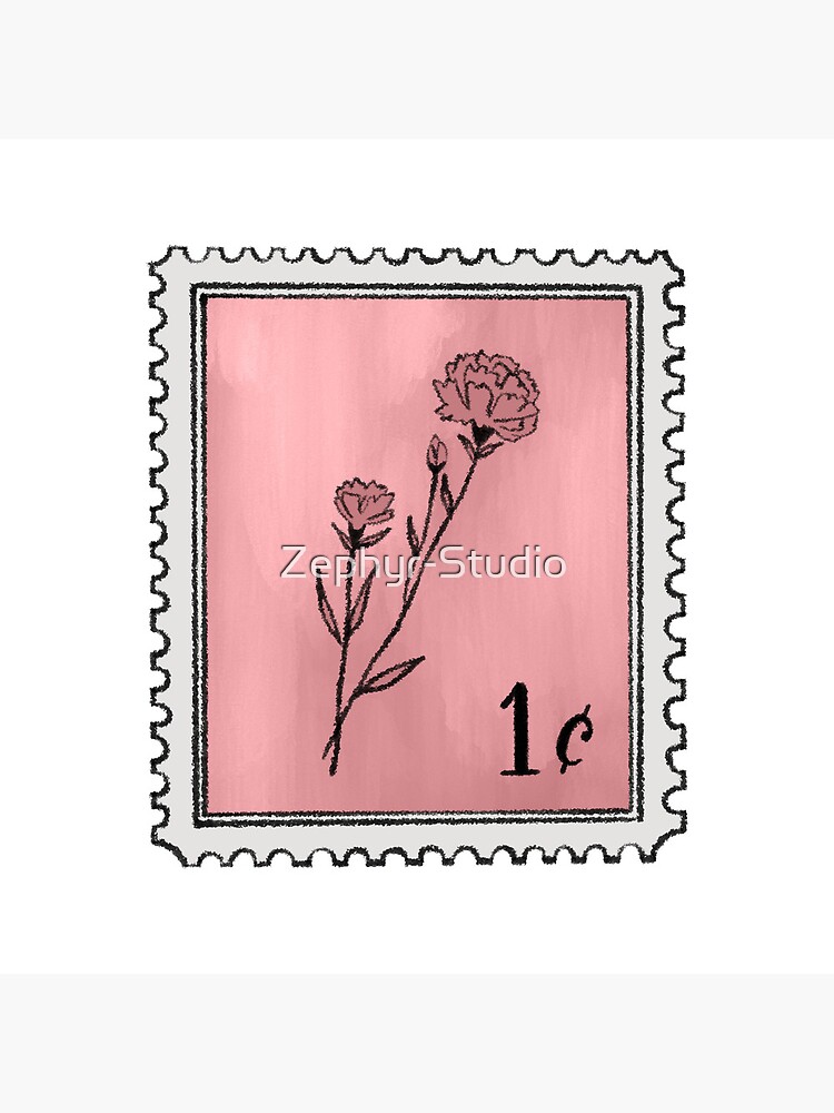 "January Birth Flower Carnation Stamp" Poster for Sale by Zephyr-Studio ...