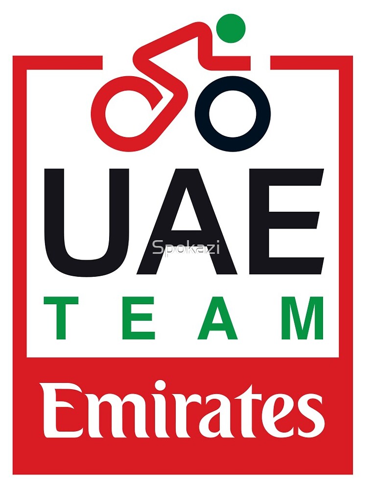 "UAE TEAM EMIRATES" Sticker by sbrouleau | Redbubble