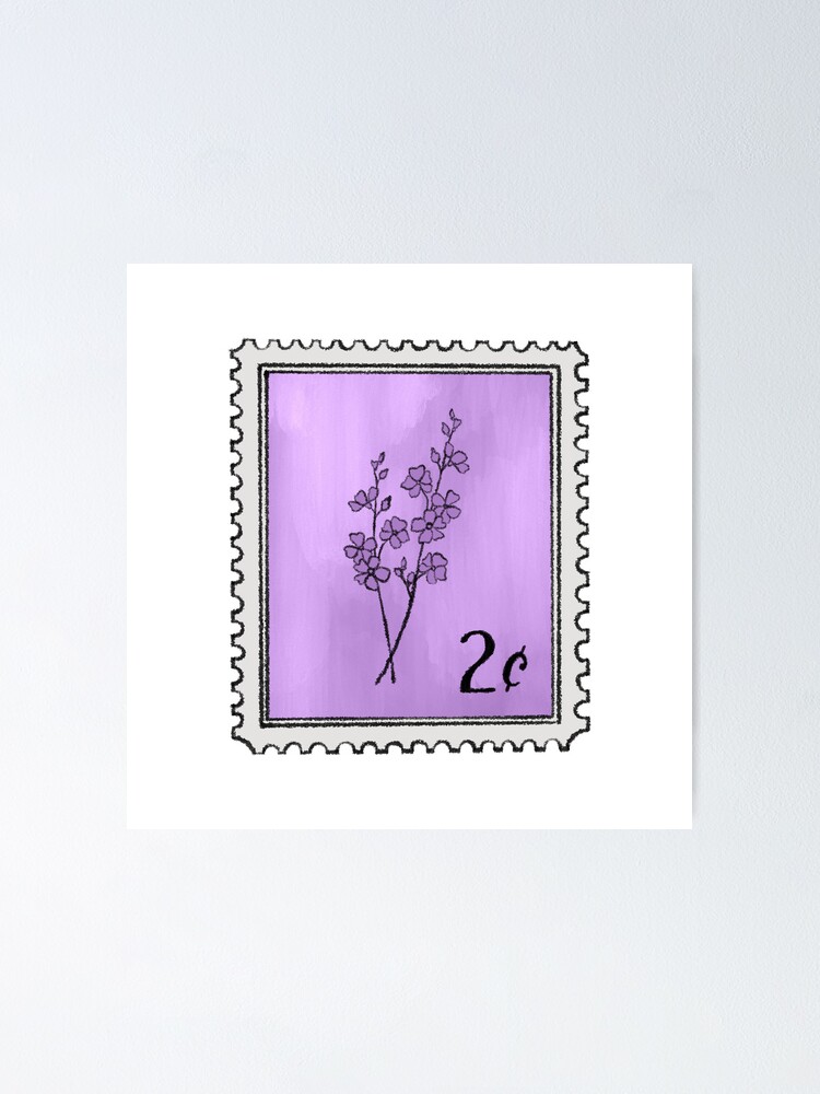 "February Birth Flower Violet Stamp" Poster for Sale by Zephyr-Studio ...