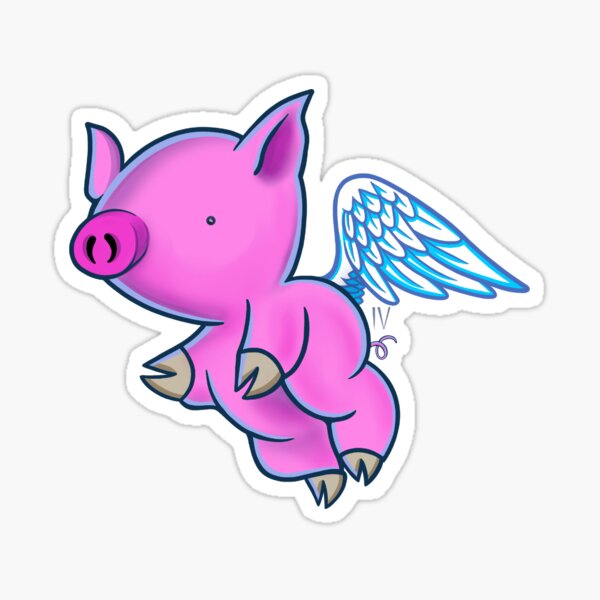 "Cute Flying Pig" Sticker for Sale by SpaceTruck | Redbubble