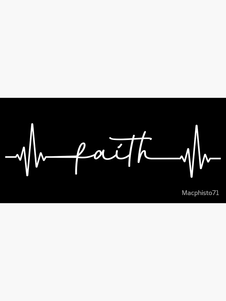 "Faith religion heart line heartbeat pulse" Poster for Sale by ...