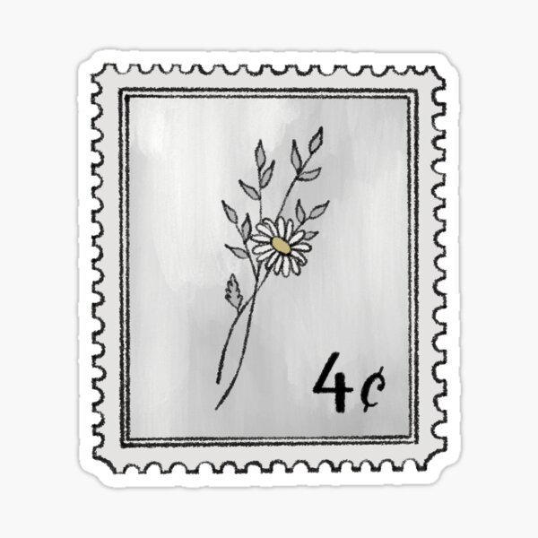 "April Birth Flower Daisy Stamp" Sticker for Sale by Zephyr-Studio ...