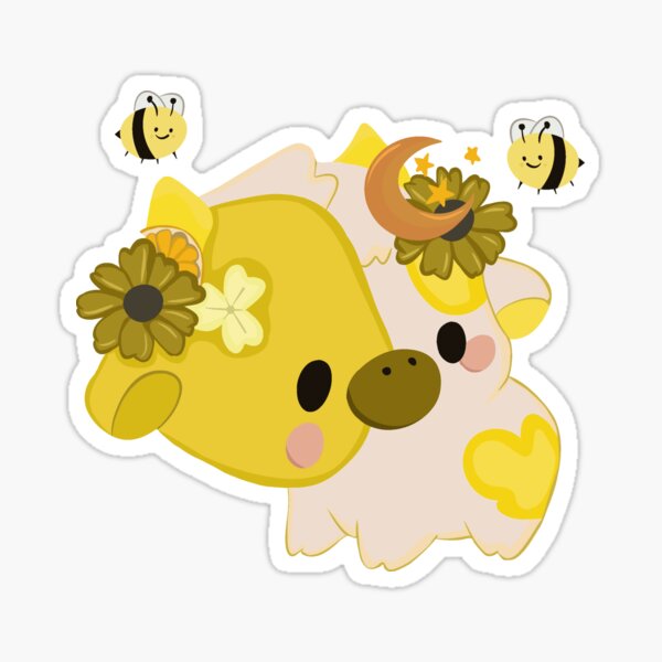"Golden cow" Sticker for Sale by broadwaymae | Redbubble