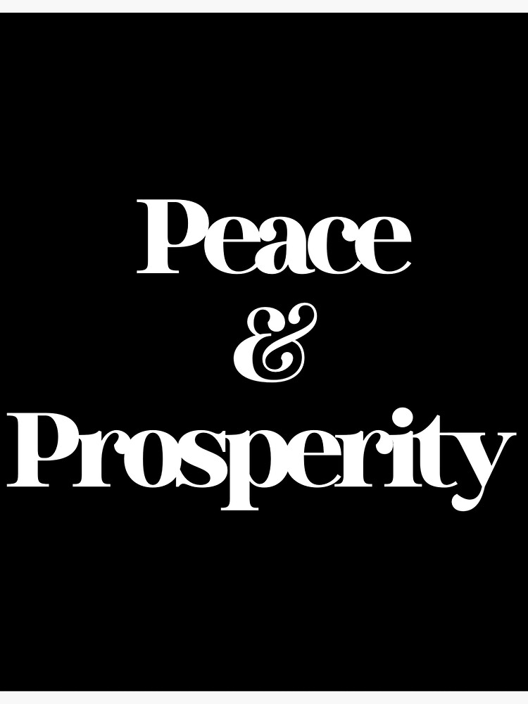 "Peace & prosperity" Sticker for Sale by Findyourpeace7 | Redbubble