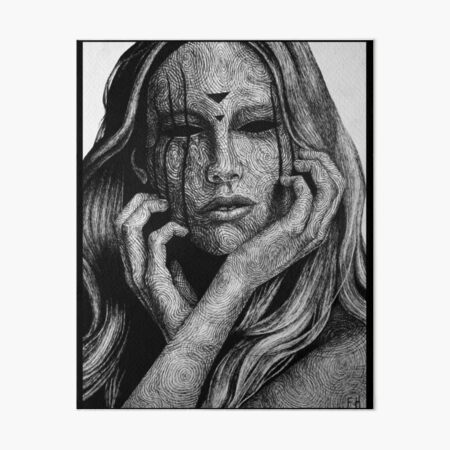 "Now I Can See - Ink Drawing by Frank Heiler" Art Board Print for Sale ...