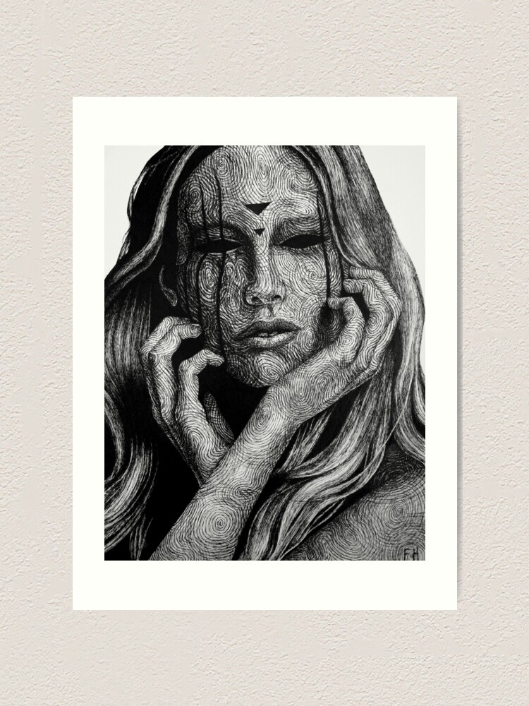 "Now I Can See - Ink Drawing by Frank Heiler" Art Print for Sale by ...