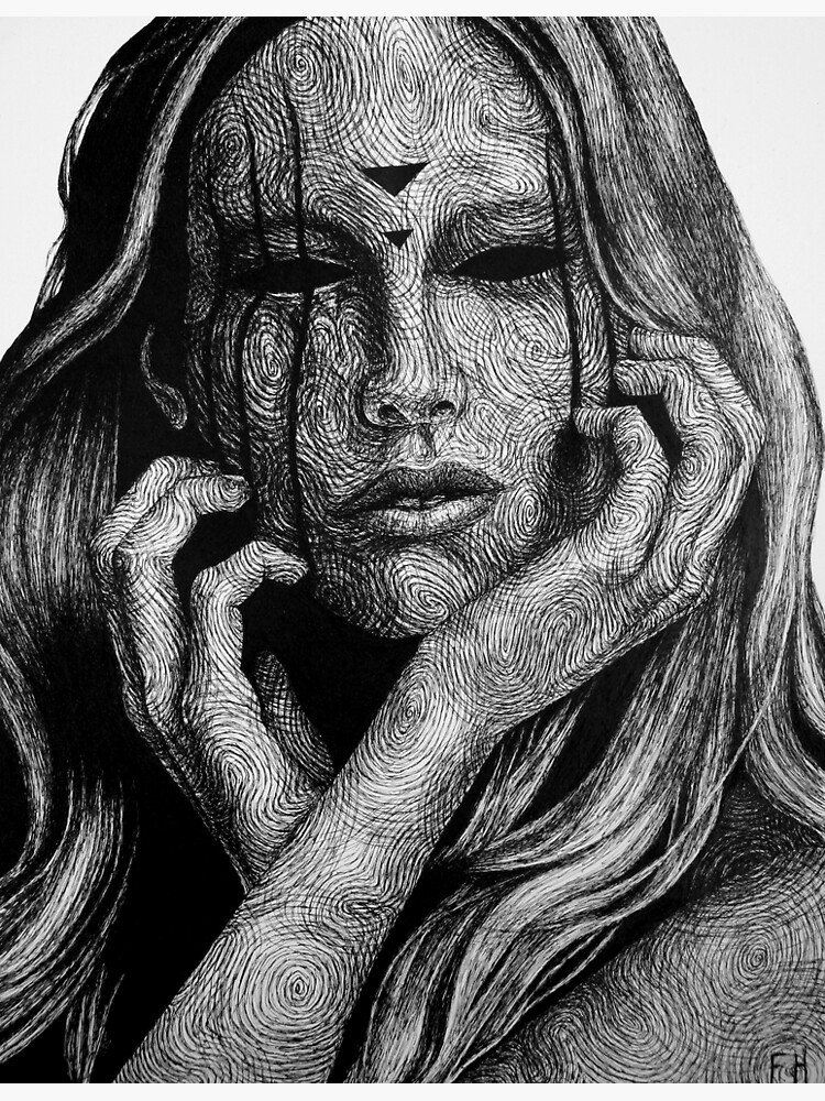 "Now I Can See - Ink Drawing by Frank Heiler" Art Print for Sale by ...