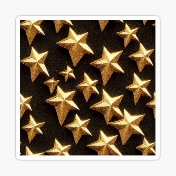 "Gold Stars" Sticker for Sale by Ethereal-Realms | Redbubble