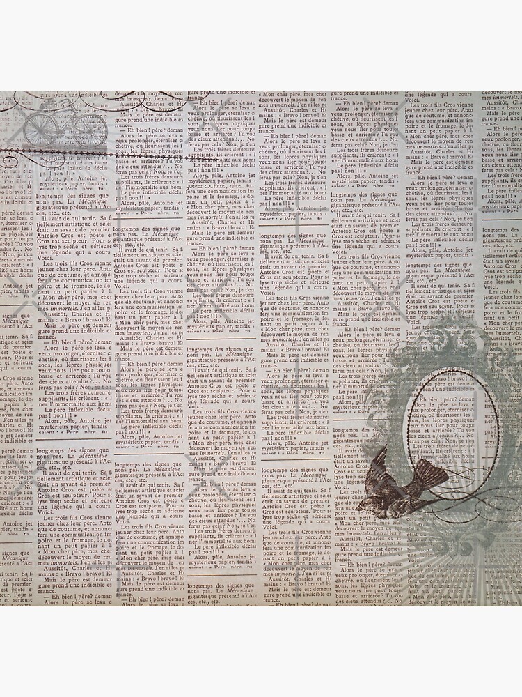 "Text script based background with french theme illustration" Sticker ...