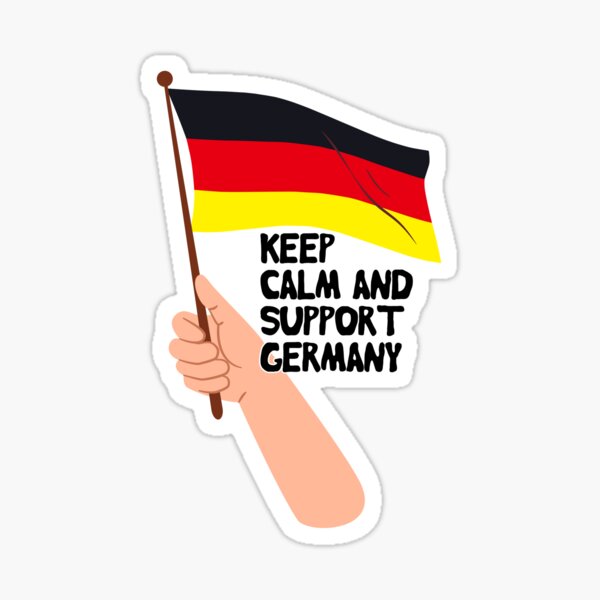 "Keep Calm And Support Germany" Sticker for Sale by nextneveldesign ...