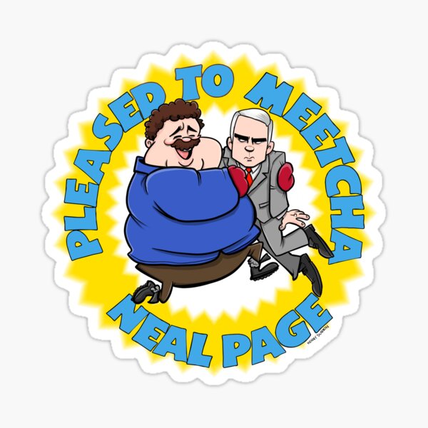 "Del meets Neal" Sticker for Sale by Durkinworks | Redbubble