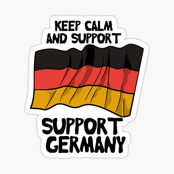 "Keep Calm And Support Germany" Sticker for Sale by nextneveldesign ...