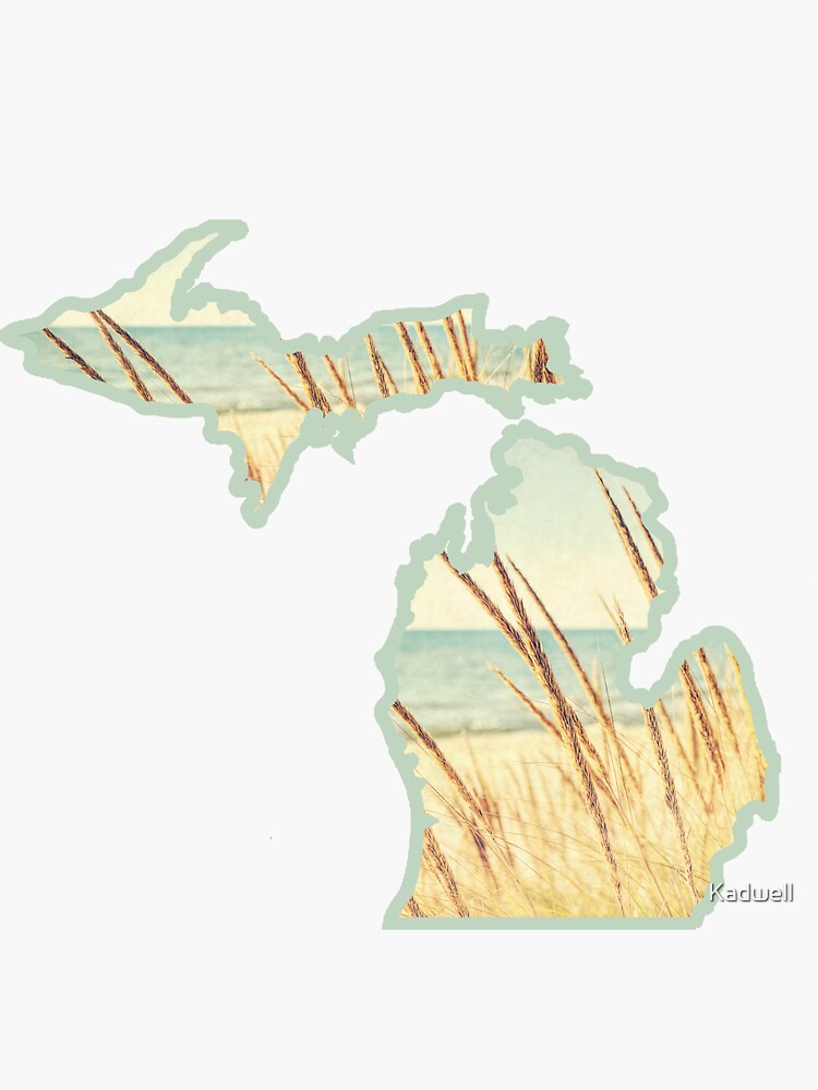 "Michigan Mitten 1" Sticker by Kadwell | Redbubble