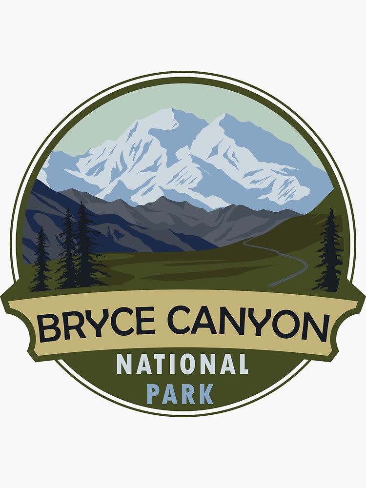 "Cool Vintage Retro Bryce Canyon National Park Mountain Hiking" Sticker ...