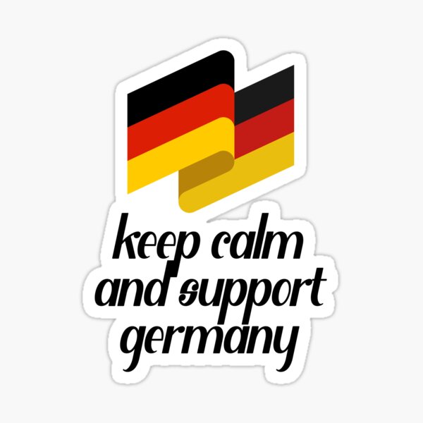"Keep Calm And Support Germany" Sticker for Sale by nextneveldesign ...