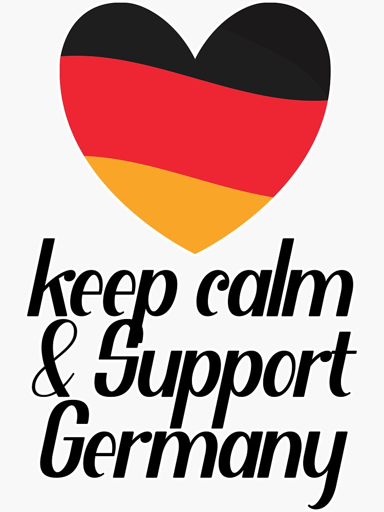 "Keep Calm And Support Germany" Sticker for Sale by nextneveldesign ...