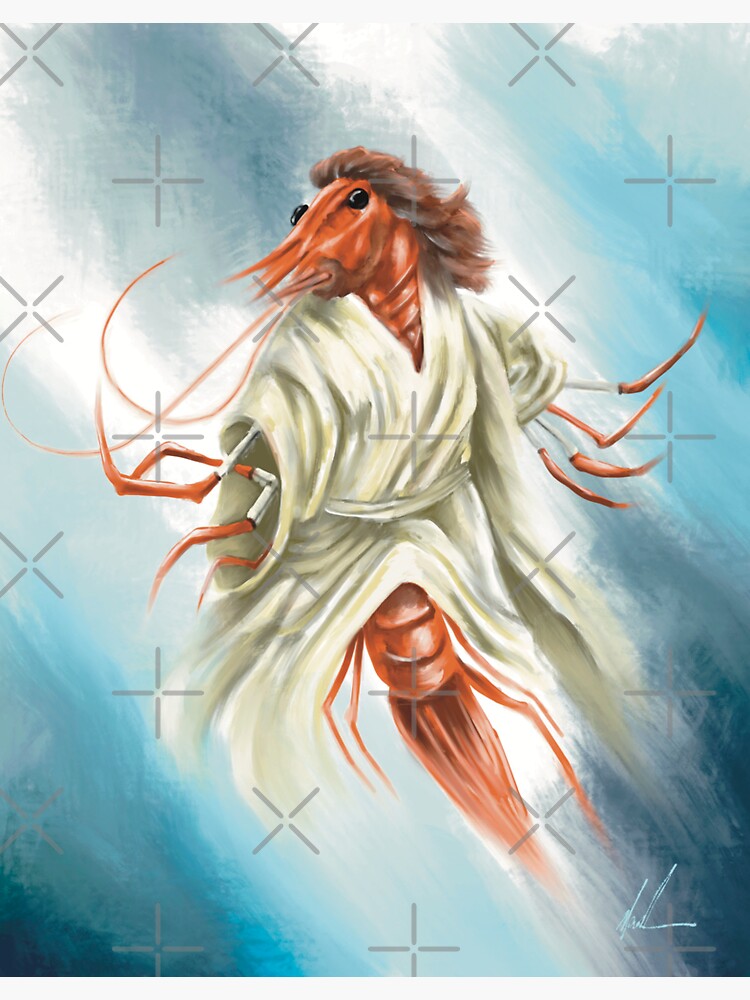 "Shrimp Christ" Sticker for Sale by ArtsByMax | Redbubble