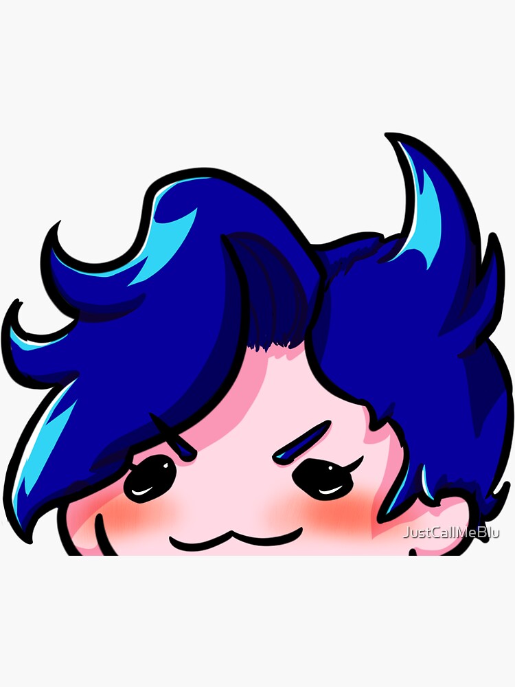 "Sneaky Blu |･ω･)" Sticker for Sale by JustCallMeBlu | Redbubble