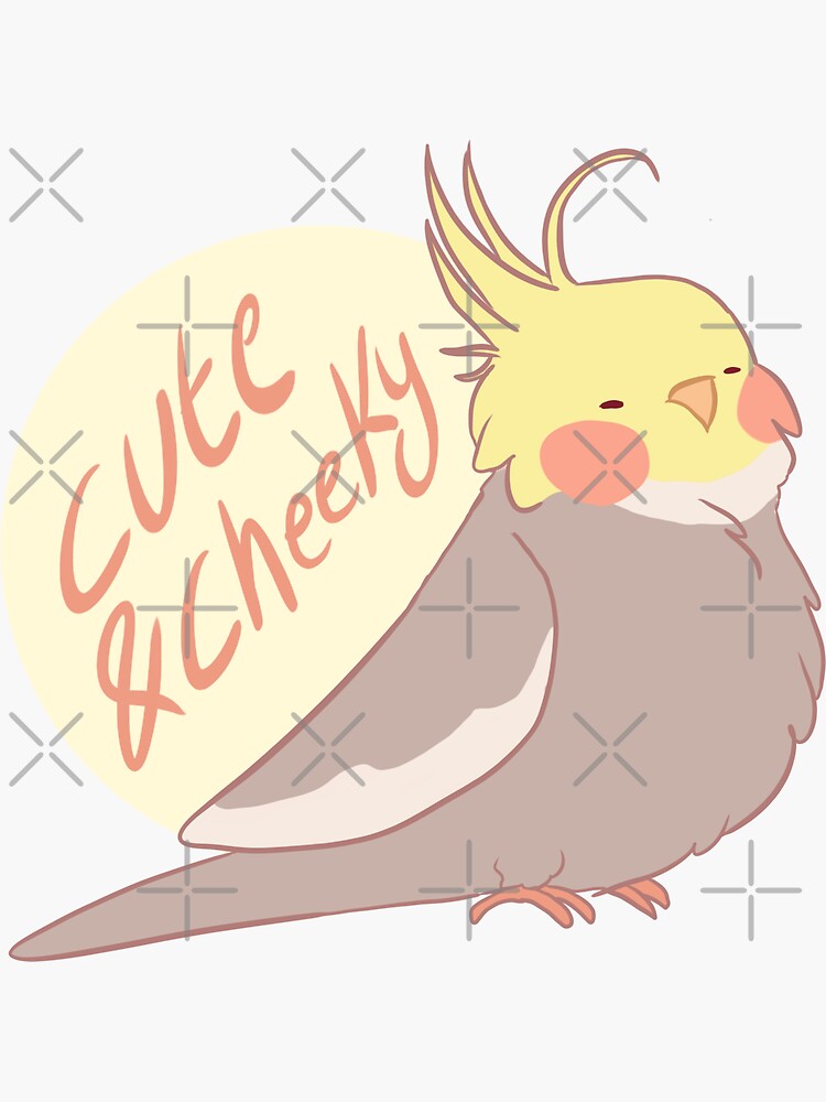 "Cute and cheeky Cockatiel birds - cartoon Cockatiel Parrot ...