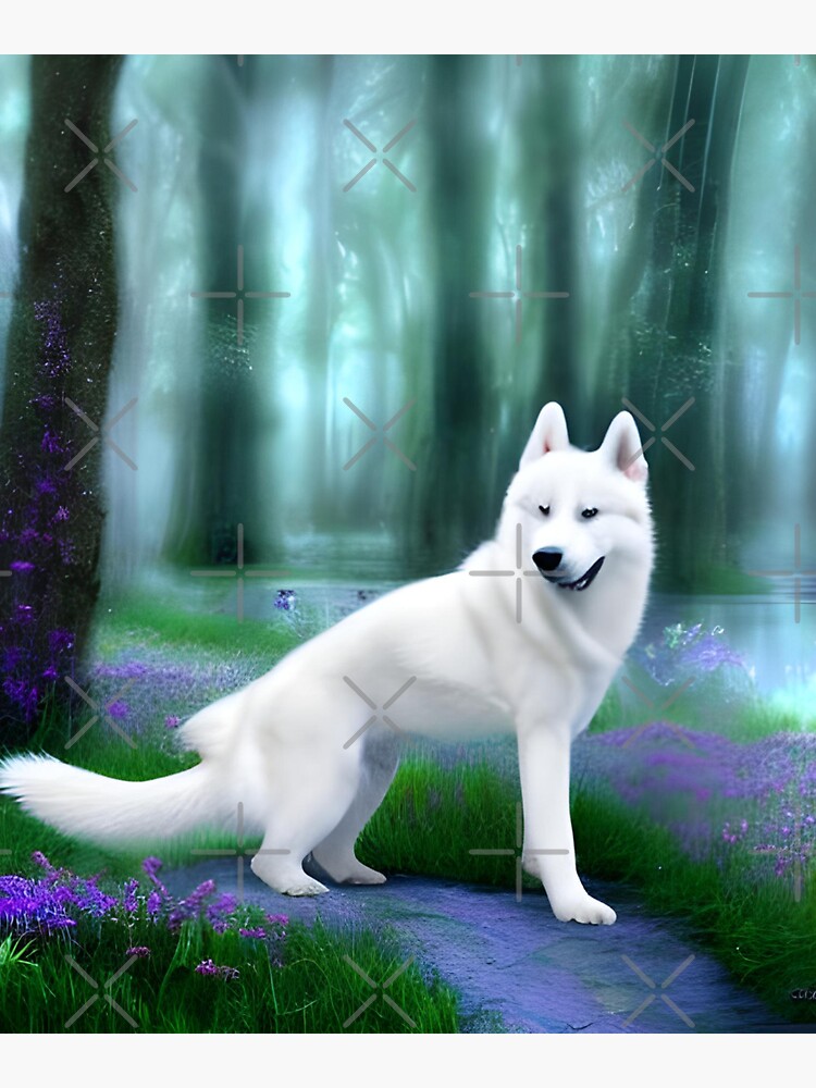 "White siberian husky" Sticker for Sale by CorneliusDesign | Redbubble
