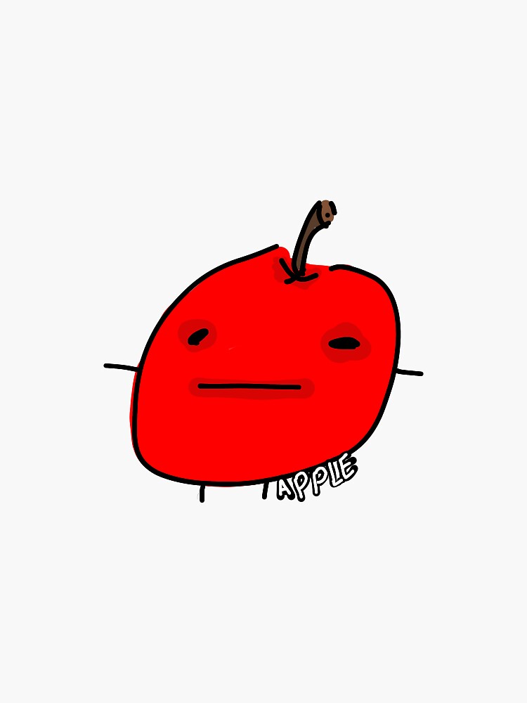 "Apple dude" Sticker for Sale by EddiaMmm | Redbubble