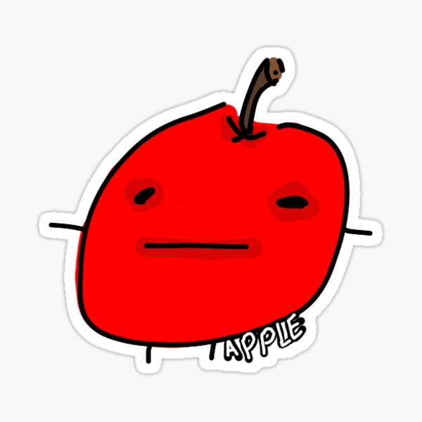 "Apple dude" Sticker for Sale by EddiaMmm | Redbubble