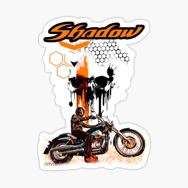 "Honda Shadow Classic 600 750 Custom" Sticker for Sale by Evomotoarte ...