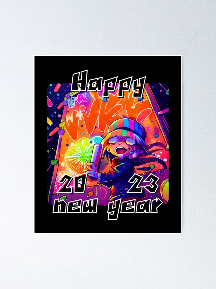 "Happy new year 2023 - Graffiti Style (EN)" Poster for Sale by PD-Store ...