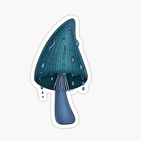 "Blue Mushroom" Sticker for Sale by misslovelymess | Redbubble