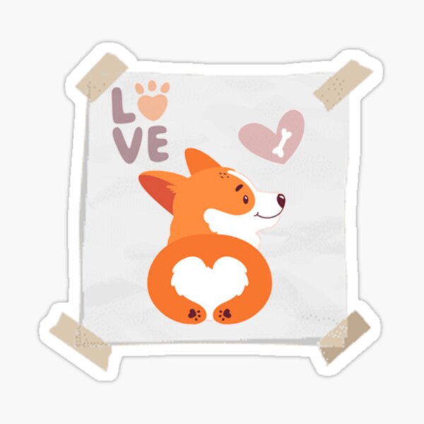 "puppy Corgi" Sticker for Sale by GAGO5 | Redbubble