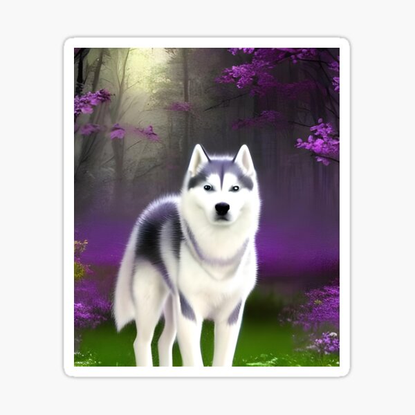 "White siberian husky" Sticker for Sale by CorneliusDesign | Redbubble