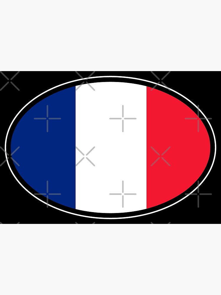 France Flag Oval Travel Bumper Sticker for your Car or Luggage. Premium ...
