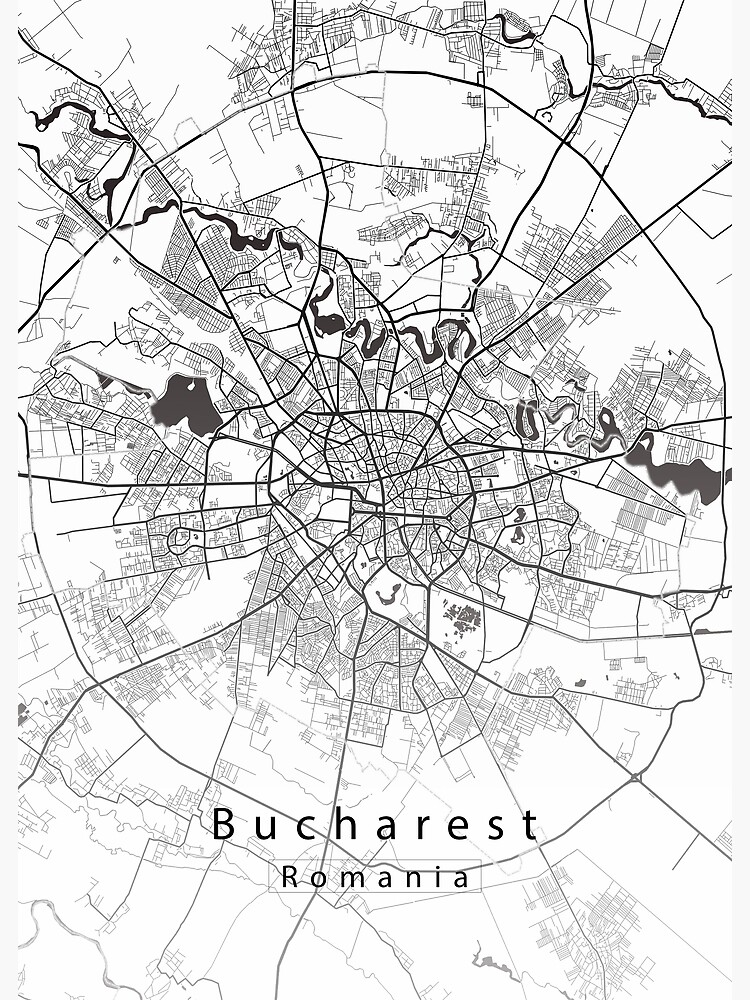 "Bucharest Romania City Map" Poster for Sale by Robin-Niemczyk | Redbubble